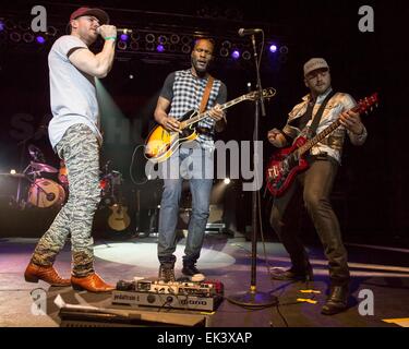 Joshua Burkett and Tyrone Carreker of the Sam Hunt band performs at the ...