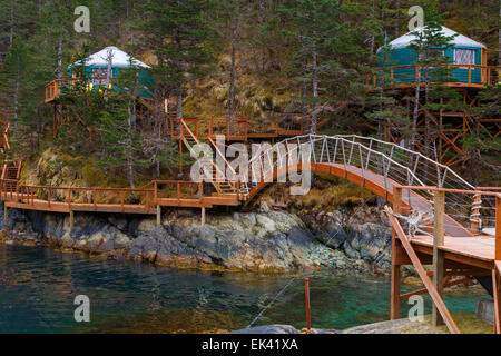 Orca Island Cabins, Humpy Cove, Resurrection Bay, Seward, Alaska Stock ...