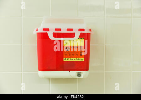 Puncture resistant, safe disposable container for syringe needles and ...