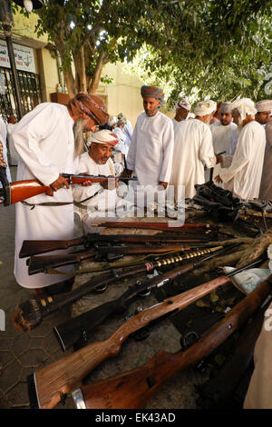 Traditional Omani Khanjar daggers for sale in the Mutrah souk in Muscat ...
