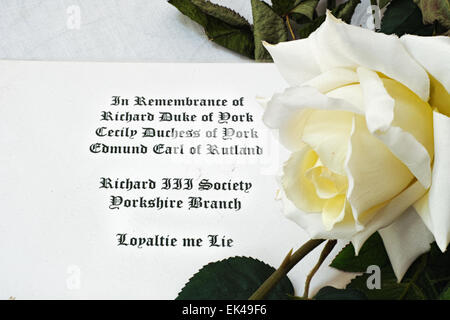 The white rose symbol of the house of York, the city of York, and Stock ...