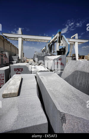 Italy, marble cutting factory, marble blocks - industrial Stock Photo ...