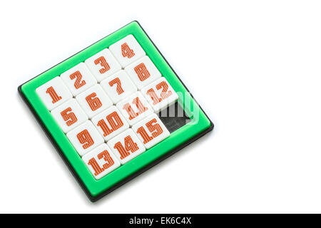 Number Slider Puzzle isolated on white background Stock Photo - Alamy