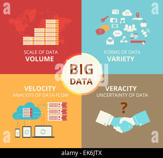 Big data and data mining concept illustration - 3d rendering Stock ...