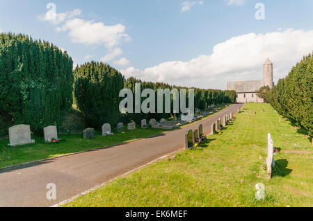 Driveway leading up to Saul Church, Downpatrick, Northern Ireland Stock ...