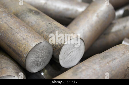 Round billet of metal raw materials for further processing Stock Photo ...