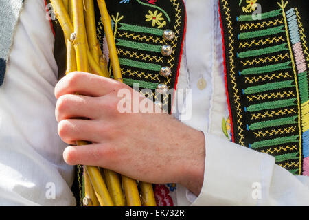Southern Moravia, Czech Republic costume couple wearing folk costumes ...