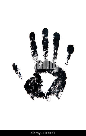 Hand print on the white Stock Photo - Alamy