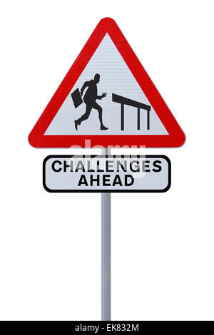 Challenges Ahead Road Sign Stock Photo - Alamy