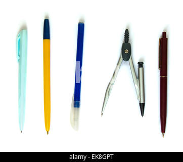 drawing compass, pen, pens Stock Photo - Alamy