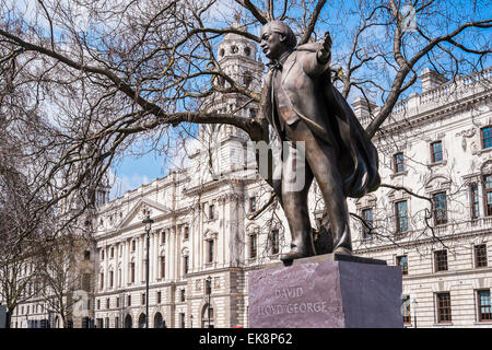David Lloyd George statue, Parliament Square, London, England, UK Stock ...
