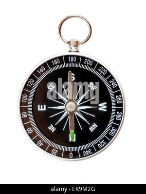 Small compass on a black background Stock Photo - Alamy