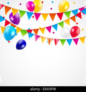 Colored Balloons Background, Vector Illustration Stock Photo - Alamy