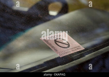 Car safety inspection rejection sticker - Virginia USA Stock Photo - Alamy