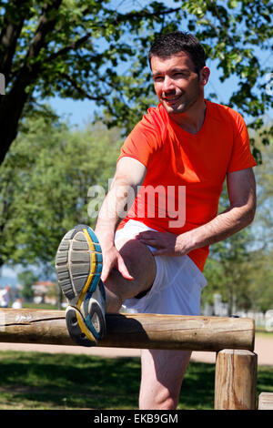 Athletic Stretching Healthy Workout Sport Concept Stock Photo - Alamy