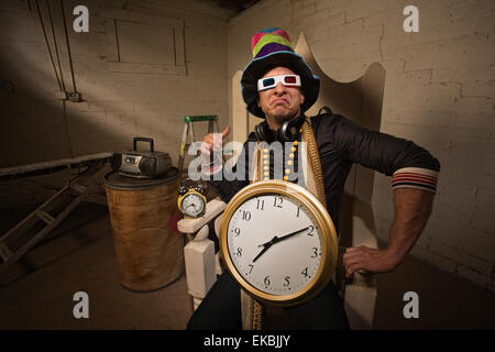 Rapper with Large Clock Stock Photo - Alamy