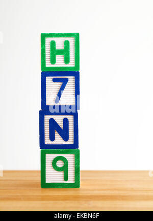 H7N9 toy block Stock Photo - Alamy
