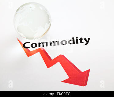 Global commodity drop concept Stock Photo - Alamy