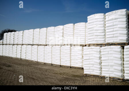 Sacks of Lupolen manufactured by Lyondell Basall, Cologne, Germany ...