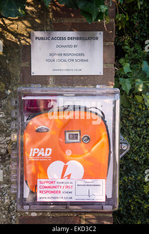 An intelligent public access defibrillator IPAD SP1 in a public place ...