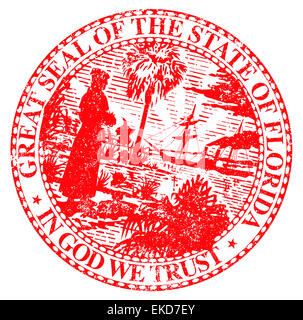 Florida state of America badge Stock Photo - Alamy