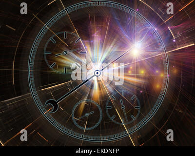 Composition of chronometer dial and abstract design elements on the ...