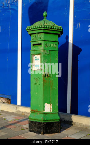 green an post irish postal service delivery van in small rural town of ...