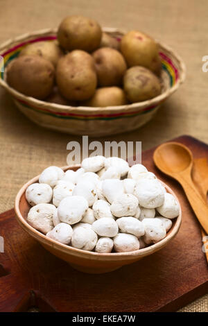 Tunta, also called white chuno or moraya, is a freeze-dried (dehydrated ...