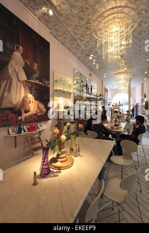 Interior view of Royal Smushi Cafe in Copenhagen Denmark Stock Photo ...