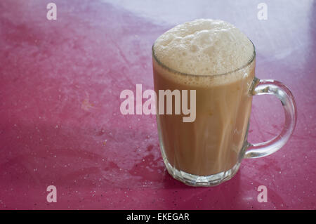 teh tarik or pull tea in malaysia and singapore, a common drink in ...