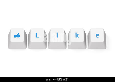 Keyboard's Like buttons Stock Photo - Alamy