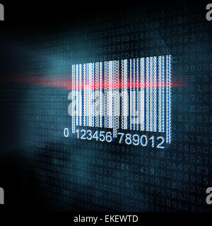 Pixeled barcode illustration Stock Photo - Alamy