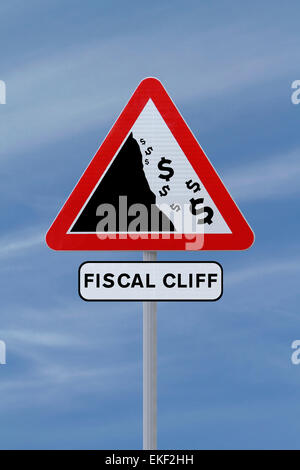 Fiscal Cliff Road Sign Stock Photo - Alamy