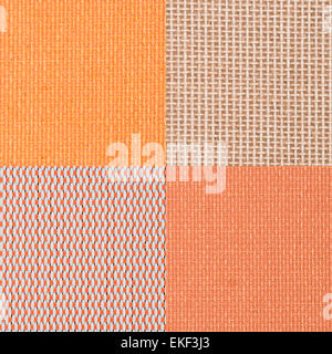 Set of orange vinyl samples, texture background Stock Photo - Alamy