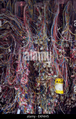 phone junction box telecoms wiring street BT Stock Photo - Alamy