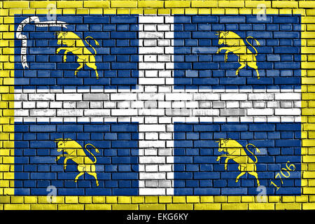 Flag of Turin painted on brick wall Stock Photo - Alamy