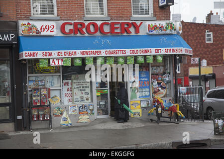 Corner bodega along 4th Avenue in the south slope section of Park Slope ...