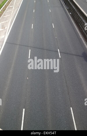 3 lane surface of M2 motorway in county antrim northern ireland Stock ...