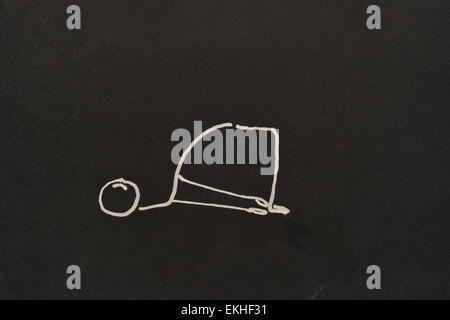 yoga pose, Sarvangasana on blackboard Stock Photo - Alamy