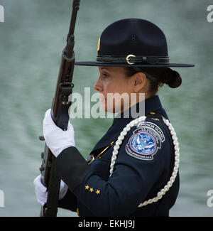 CBP officers participated in an Honor Guard competition, demonstrating ...