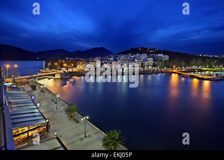 The old bridge of Chalkis ("Chalkida") town, Evia ("Euboea") island ...