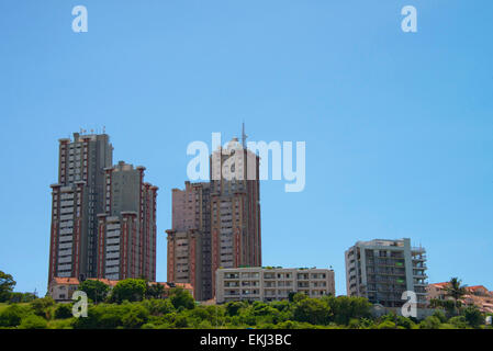 High rise buildings of the centre of Maputo, Mozambique, seen from the ...