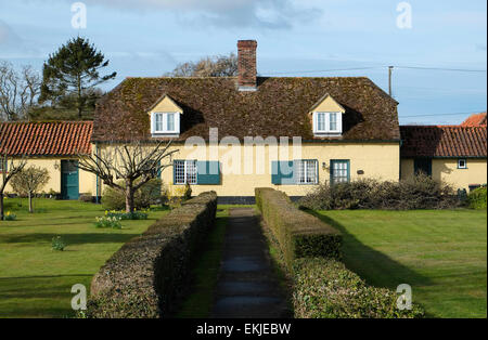 william and mary cottages, chippenham, suffolk, england Stock Photo - Alamy