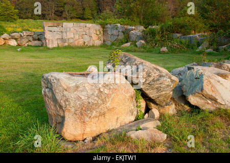 Farm stonewall, Haley Farm State Park, Connecticut Stock Photo - Alamy