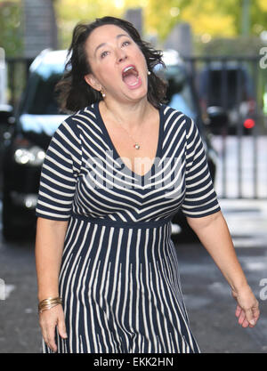 Arabella Wier outside the ITV studios Featuring: Arabella Weir Where ...