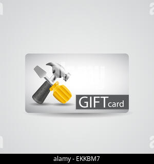 Abstract Beautiful Tools Gift Card Design, Vector Illustration Stock ...