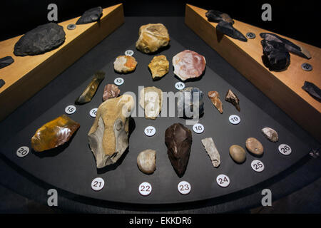 stone age flint tools in abstract composition Stock Photo - Alamy