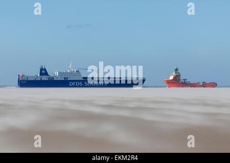 The DFDS ro/ro-vessel ARK Dania off the Island of Fanø Stock Photo - Alamy