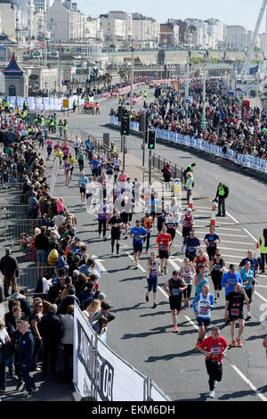 Brighton, UK. 12th April, 2015. Runners taking part in the Brighton ...