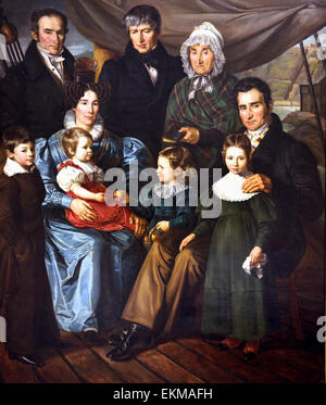 Simon Meister (1796-1844). German painter. The Werbrun Family, 1834 ...